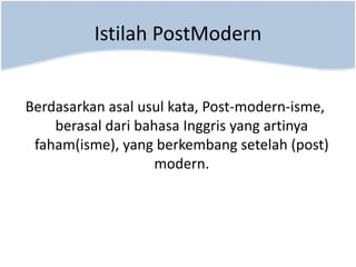 PPT Evolusi Teori Manajemen Aliran Post Modern | PPTX