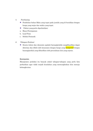 Manajemen produksi | DOCX