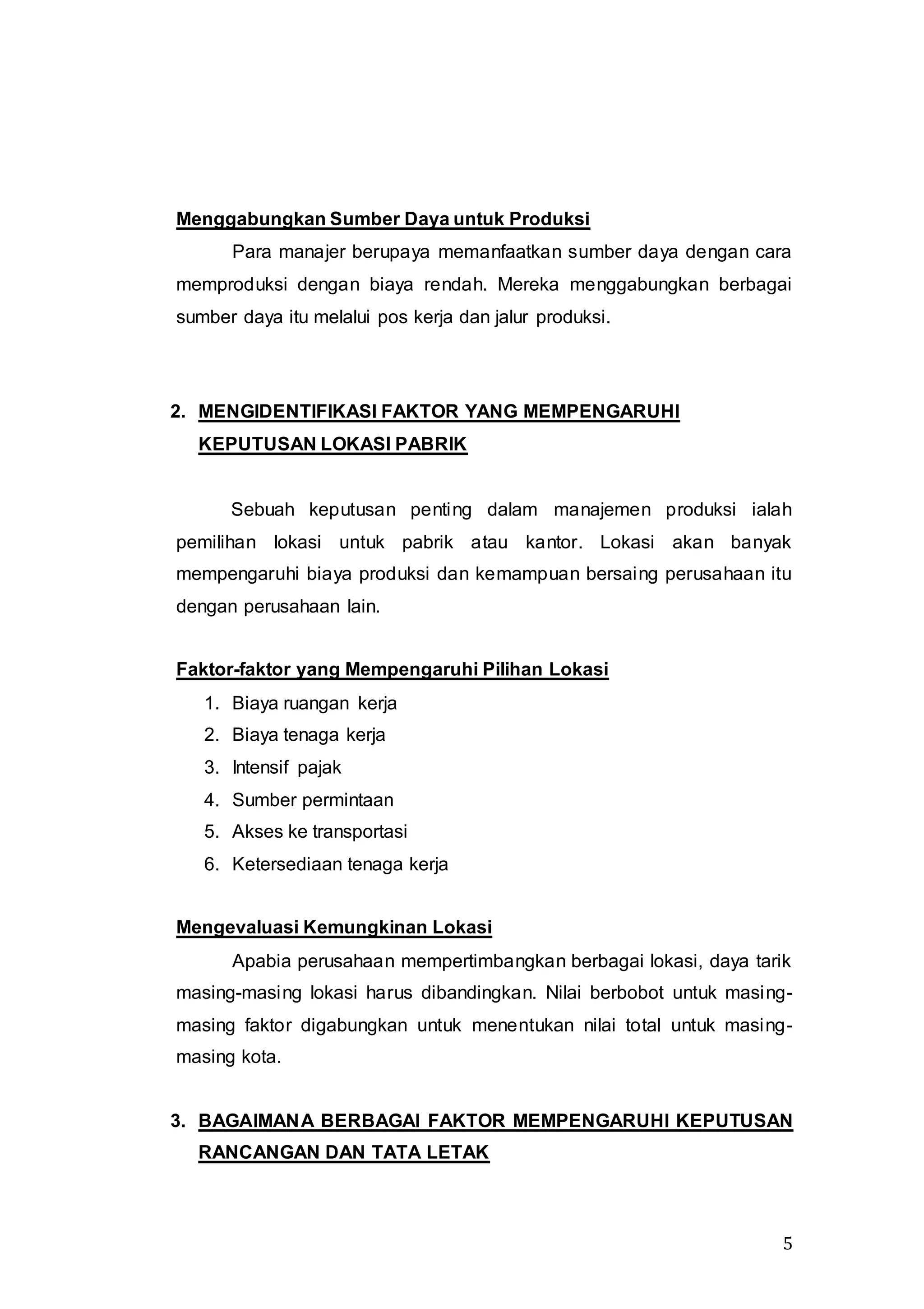 Manajemen produksi & memperbaiki kualitas dan efisiensi produksi | DOCX