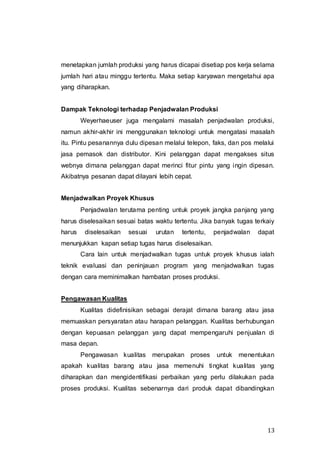 Manajemen produksi & memperbaiki kualitas dan efisiensi produksi | DOCX