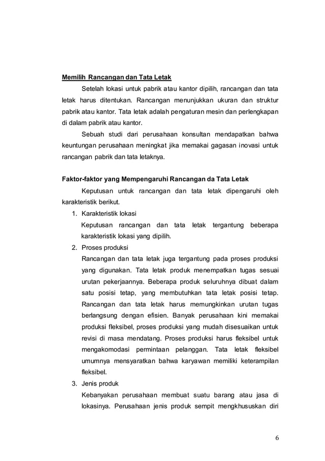 Manajemen produksi & memperbaiki kualitas dan efisiensi produksi | DOCX