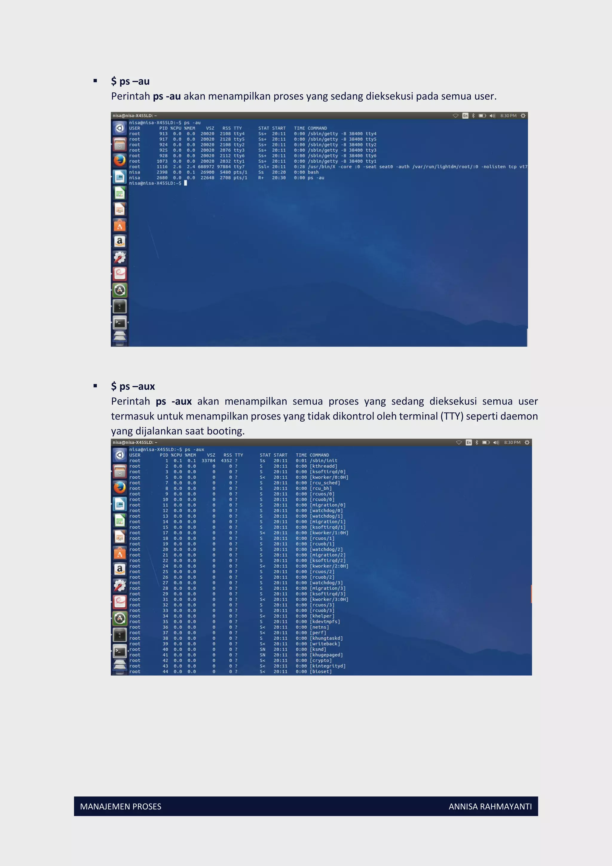 Manajemen Proses pada Linux | PDF