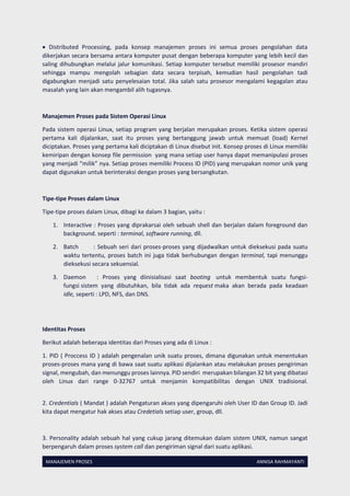 Manajemen Proses pada Linux | PDF