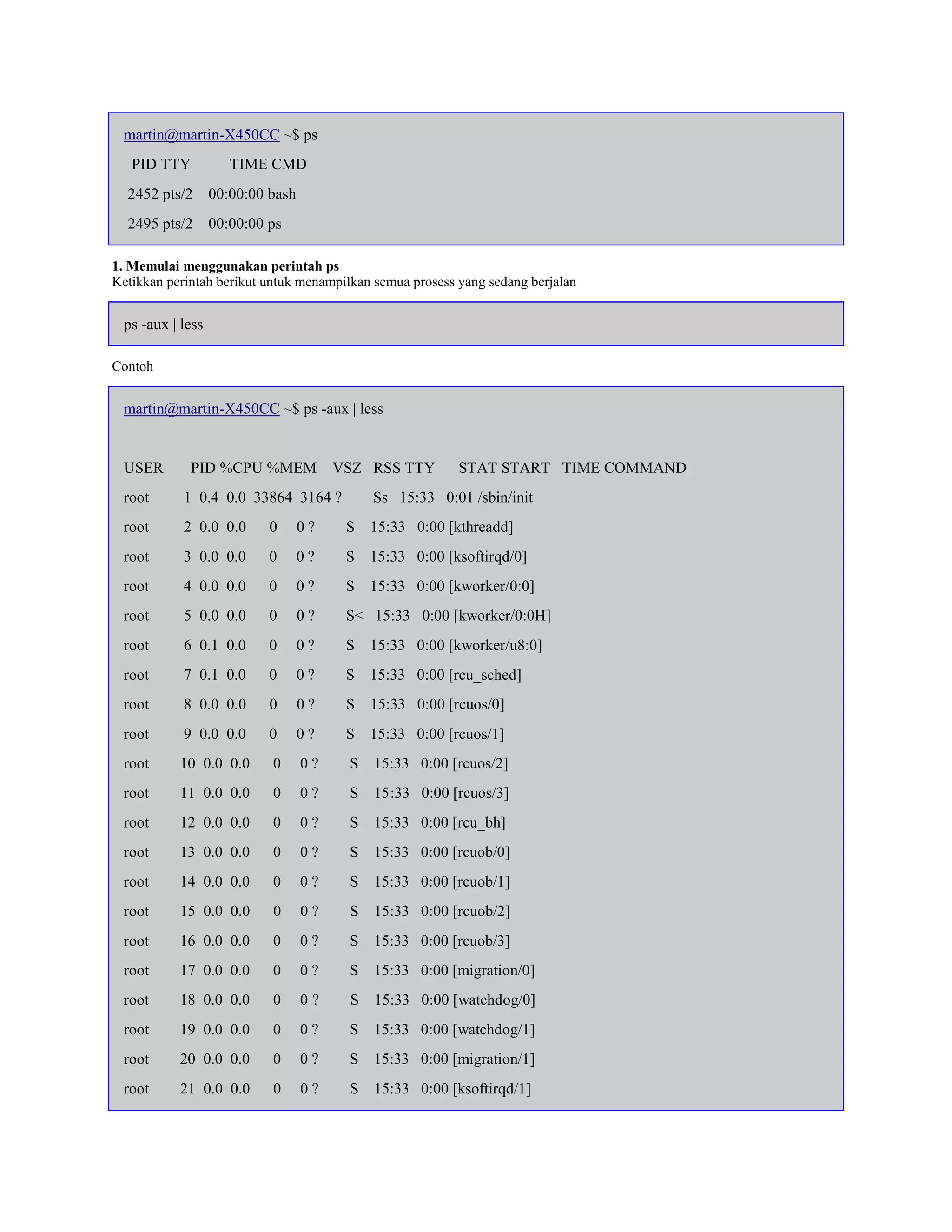 Manajemen proses linux | PDF