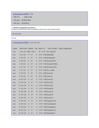 Manajemen proses linux | PDF
