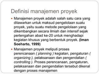 Manajemen proyek | PPTX