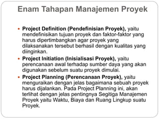 Manajemen proyek | PPTX