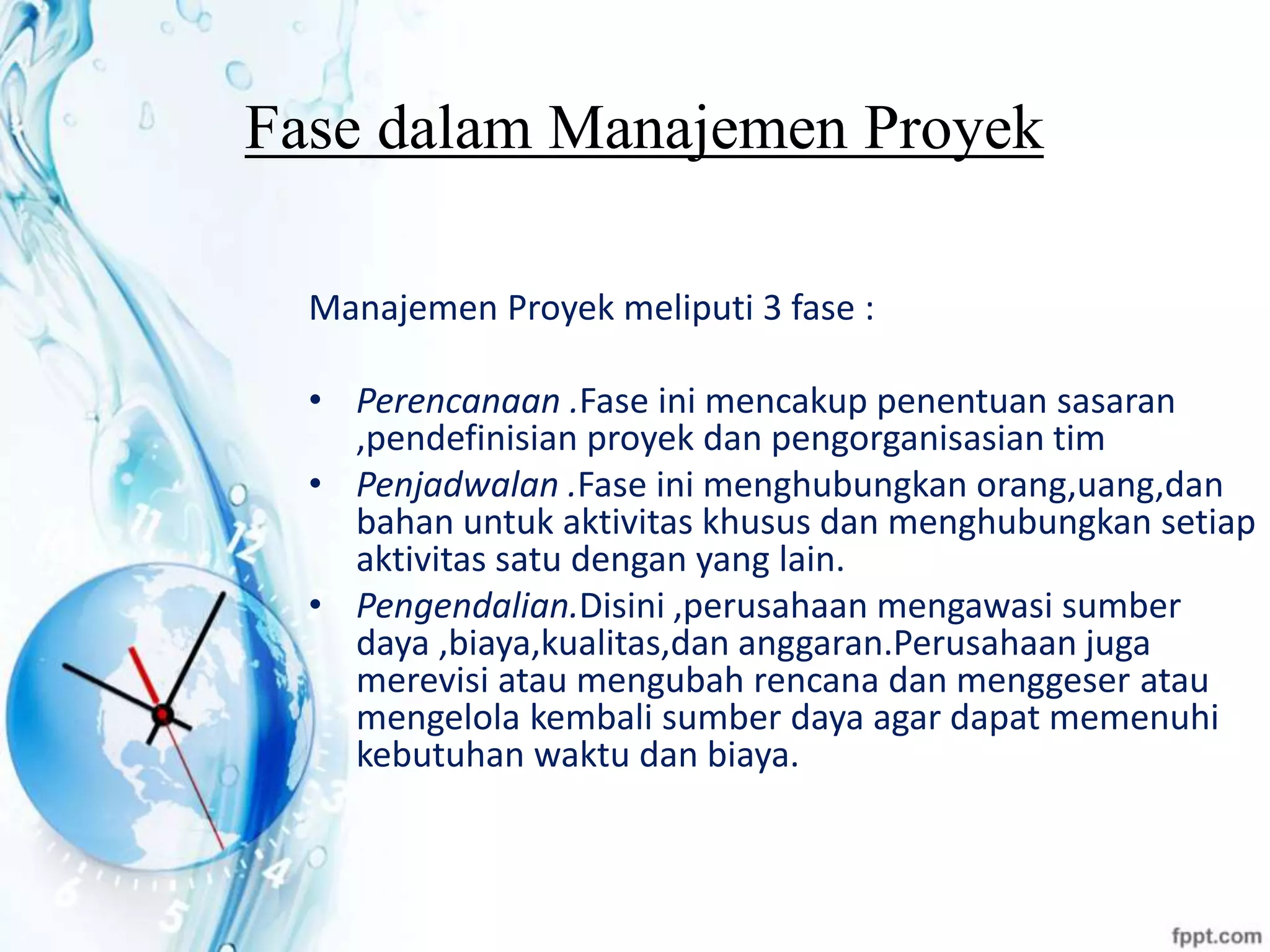 Manajemen proyek | PPTX