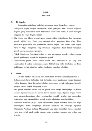 Manajemen proyek | PDF