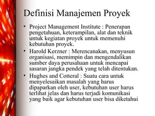 Pengantar Manajemen Proyek | PPT