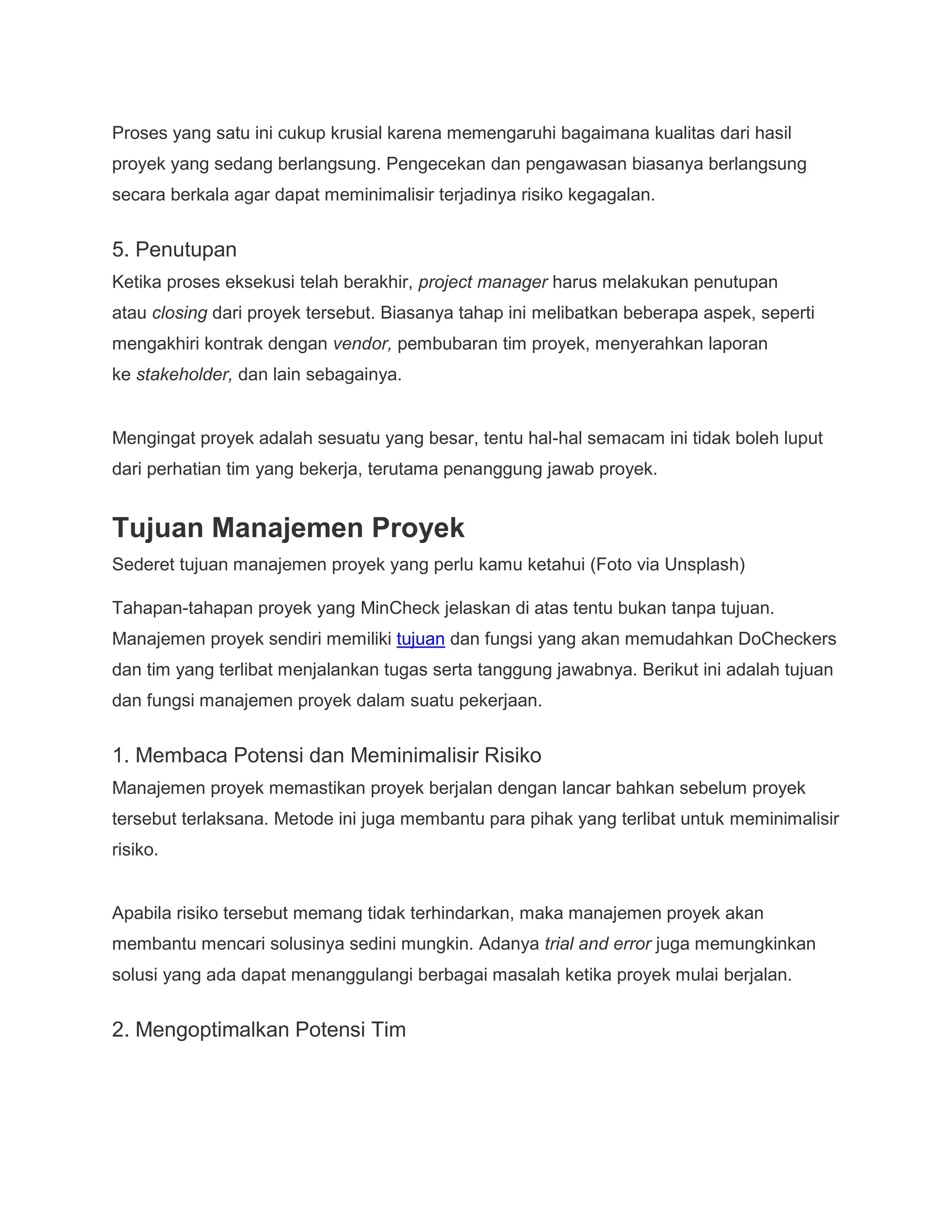 Manajemen Proyek kita.docx | Free Download