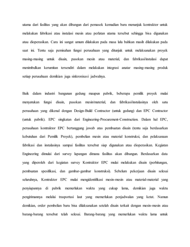 Manajemen proyek untuk epc | DOCX