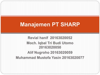Manajemen strategi pt sharp | PPTX