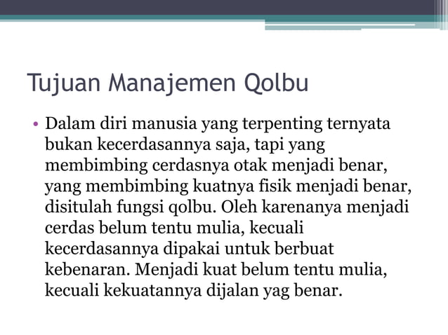 Manajemen qolbu | PPTX