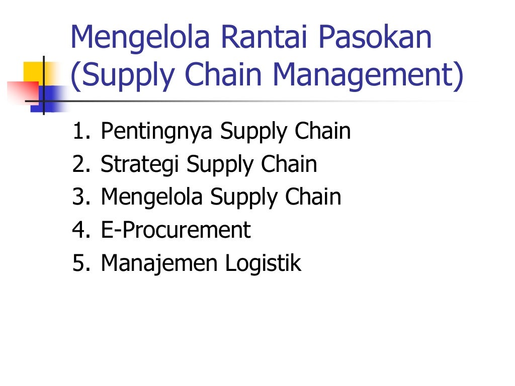 Manajemen rantai pasokan