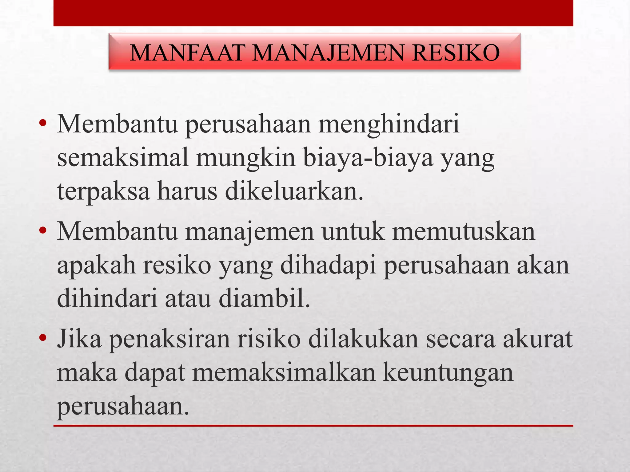 Manajemen Resiko | PPTX