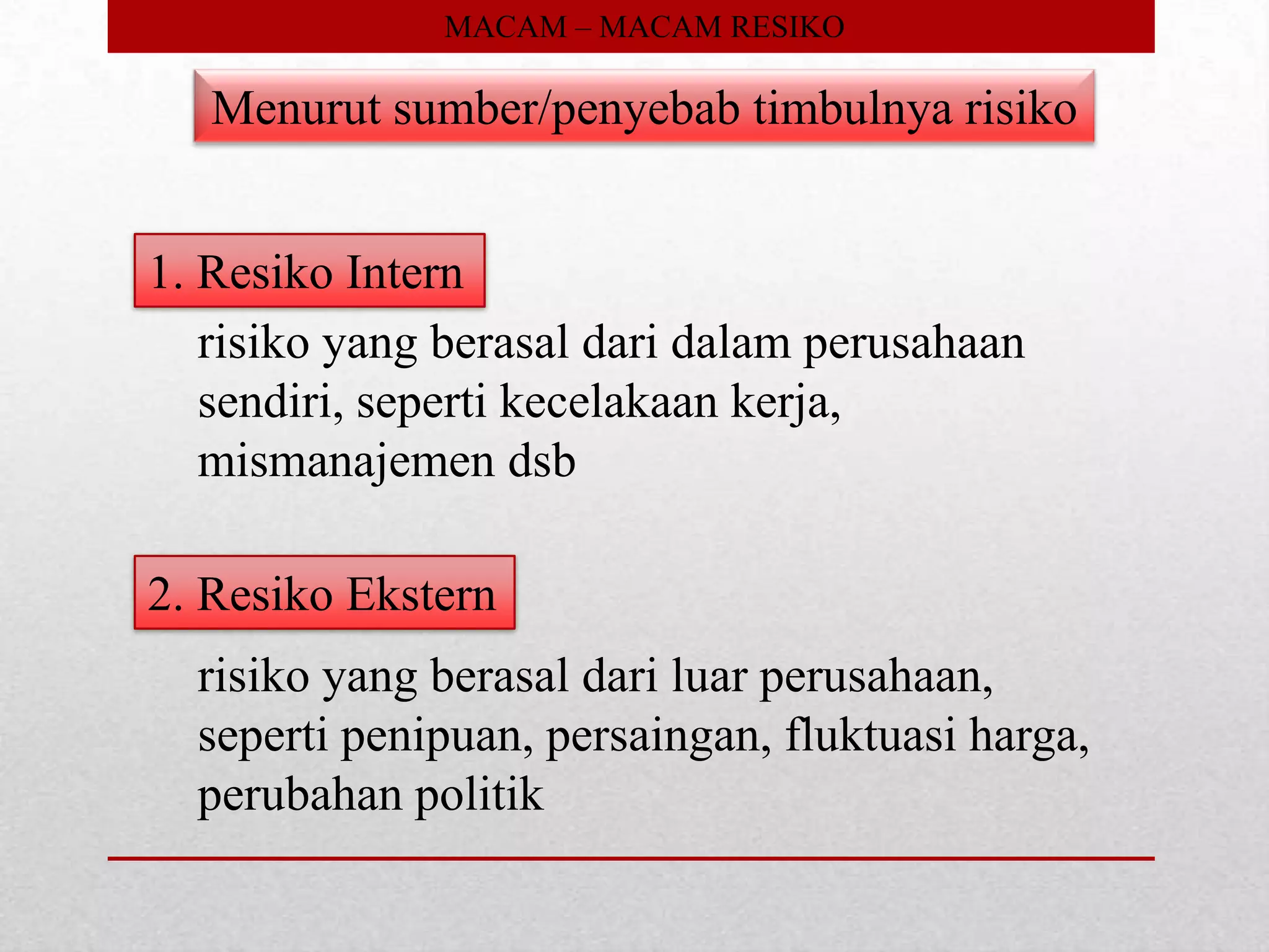 Manajemen Resiko | PPTX