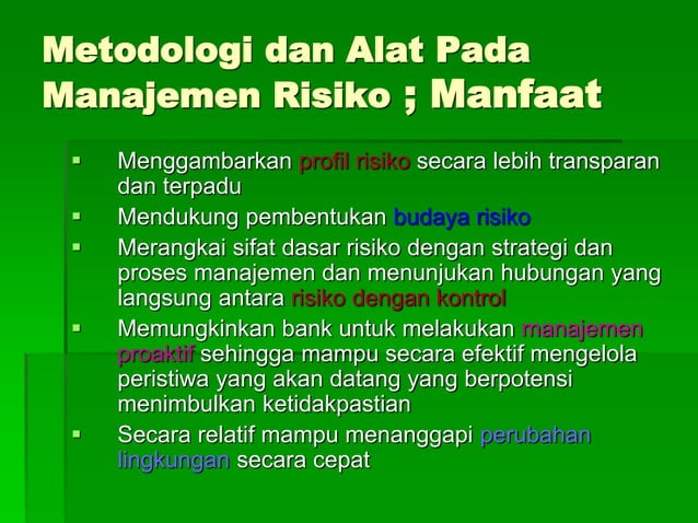 Manajemen Resiko Bank | PPSX