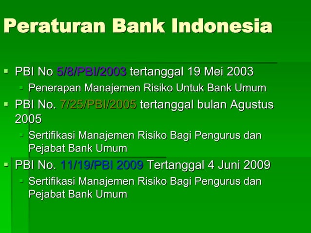 Manajemen Resiko Bank | PPSX