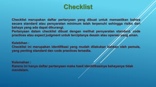Manajemen Resiko (Metode Check List, JSA).pptx