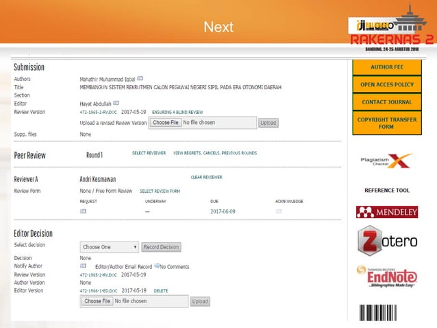 PROSES DALAM MANAJEMEN REVIEW PADA OJS | PDF