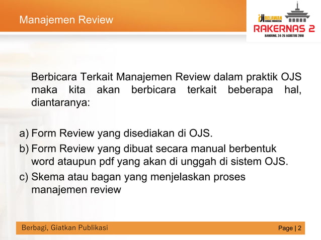 PROSES DALAM MANAJEMEN REVIEW PADA OJS | PDF