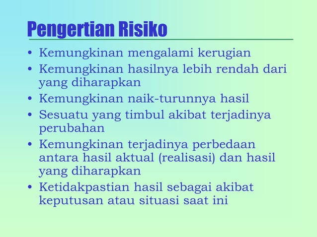 Manajemen Risiko mm/S1 | PPT