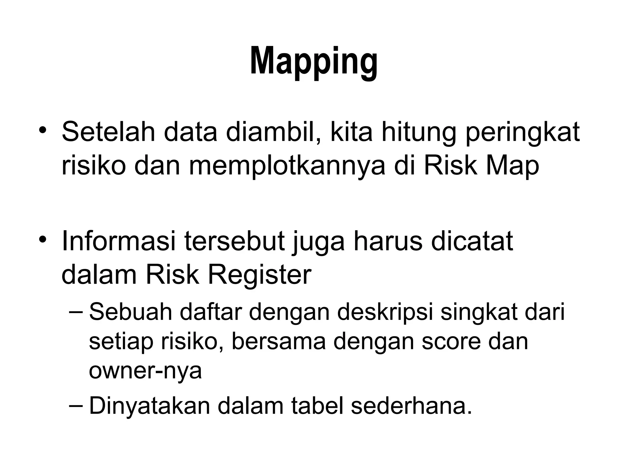 Manajemen risiko Perusahaan Jasa | PPT