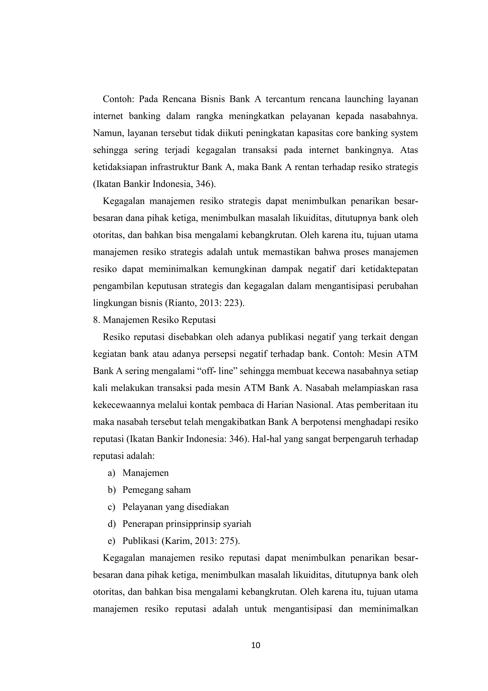 Manajemen Risiko Bank Syariah Mata Kuliah Manajemen Lembaga Ekonomi ...