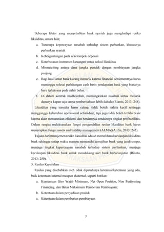 Manajemen Risiko Bank Syariah Mata Kuliah Manajemen Lembaga Ekonomi ...