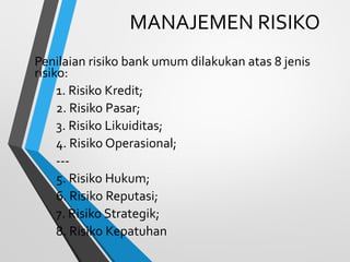 Manajemen risiko dan tingkat kesehatan bank.ppt