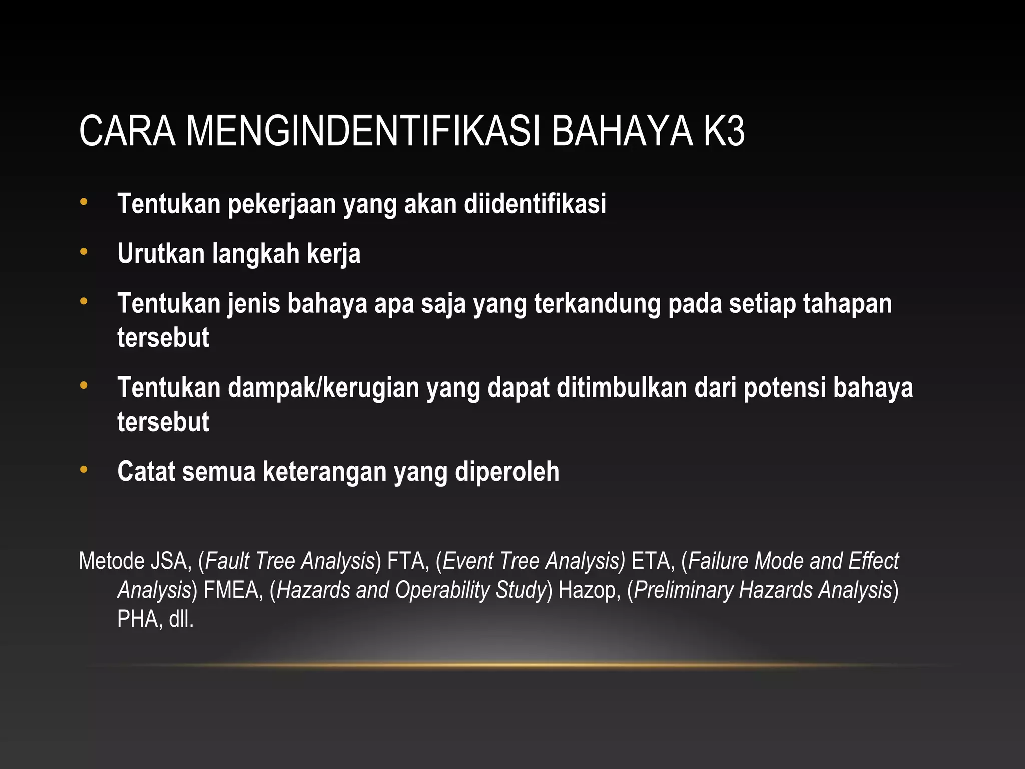 Manajemen risiko k3 | PPT