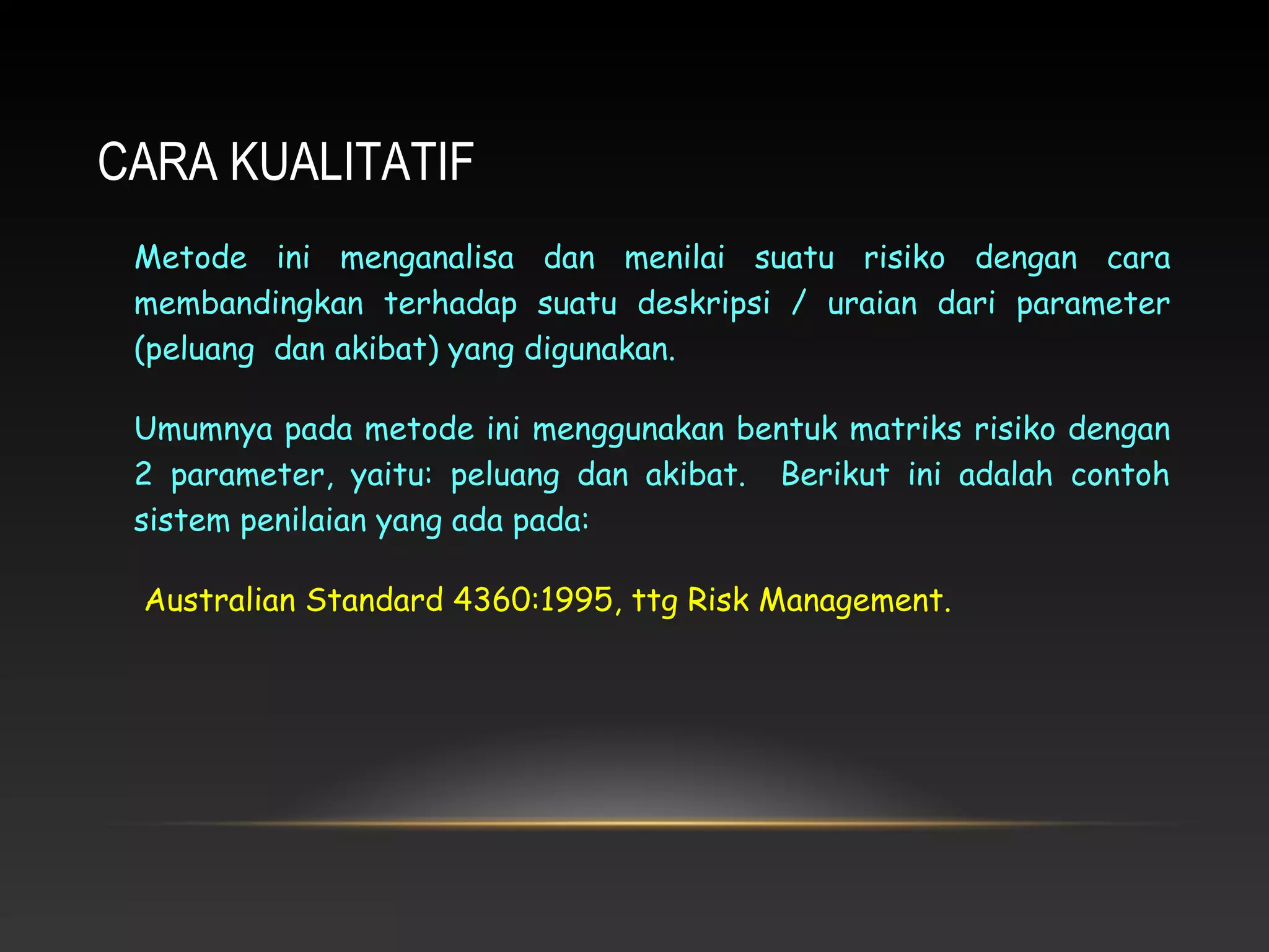 Manajemen risiko k3 | PPT