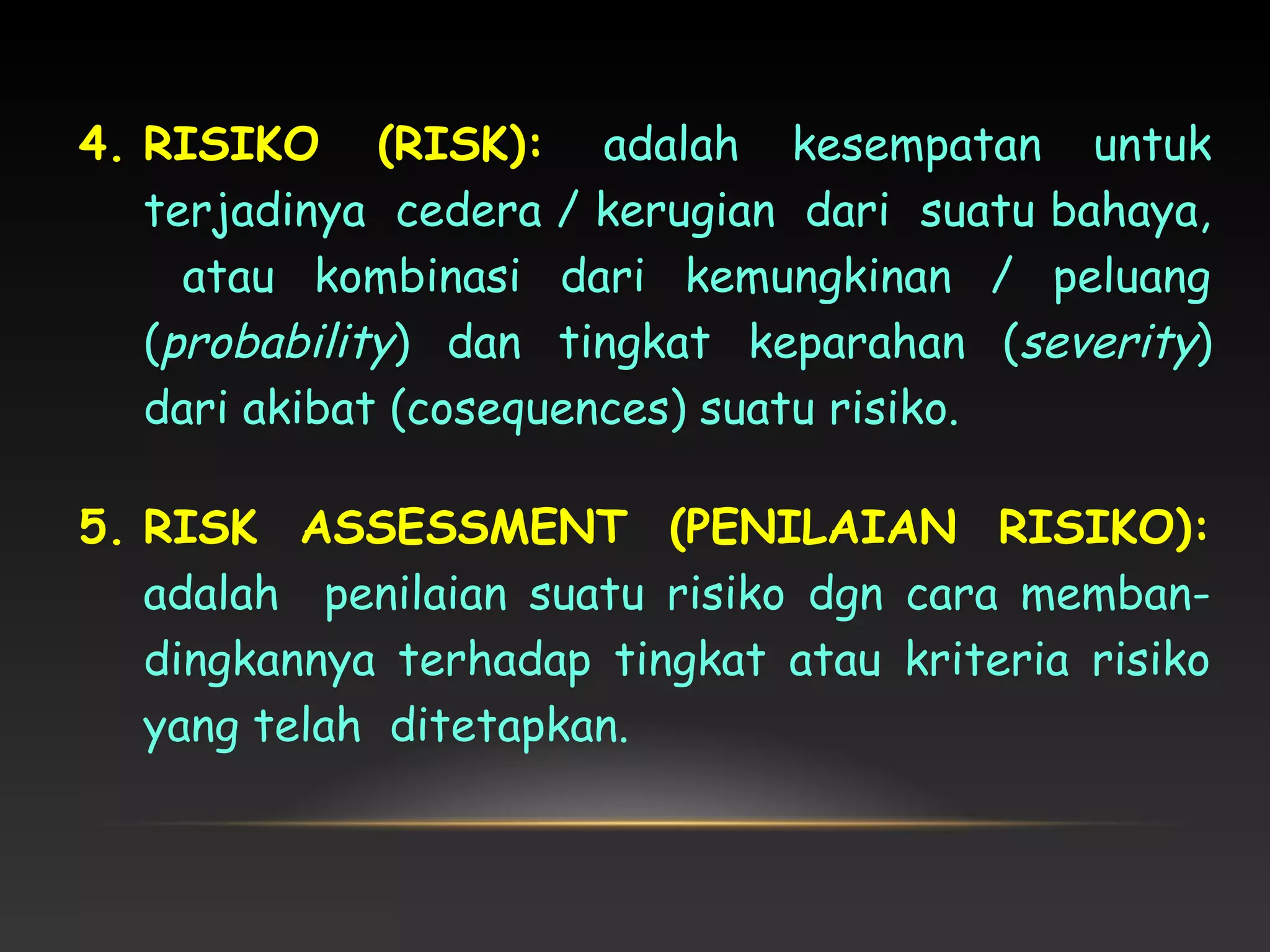 Manajemen risiko k3 | PPT