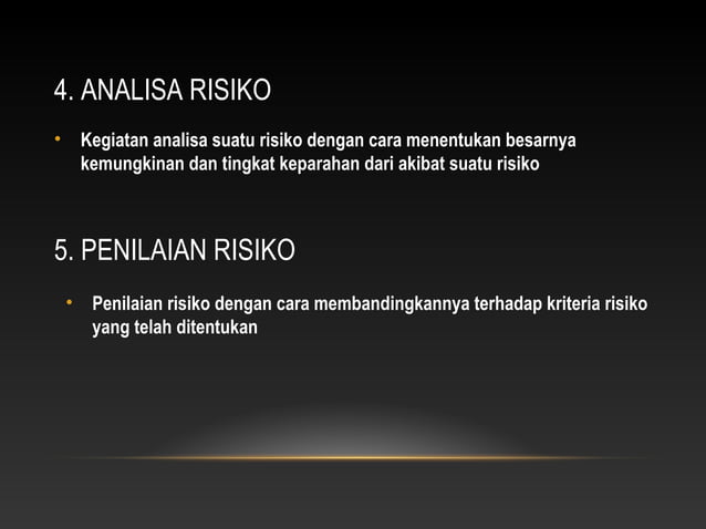 Manajemen risiko k3 | PPT