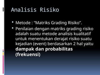 Manajemen Risiko Rumah Sakit ppt dahsyat | PPTX