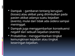 Manajemen Risiko Rumah Sakit ppt dahsyat | PPTX