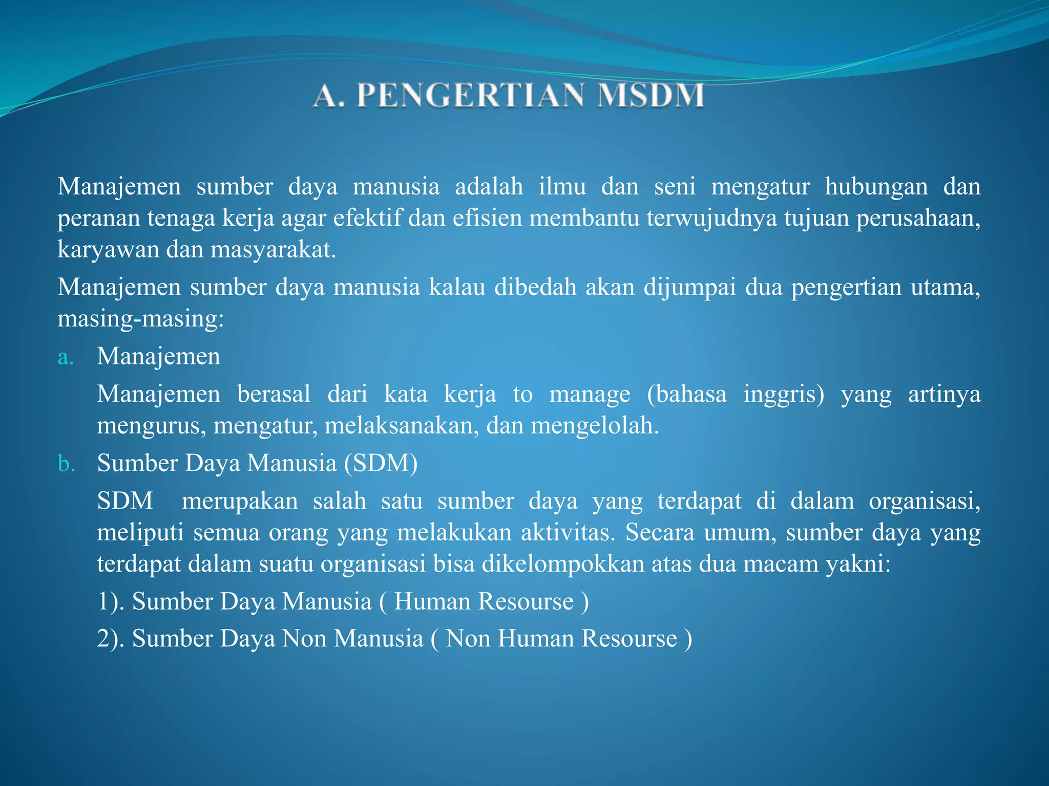 Manajemen sdm | PPTX