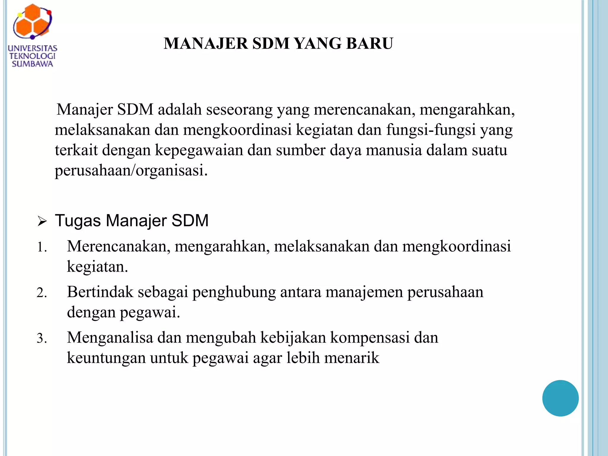 PERUBAHAN ORGANISASI DAN PERAN MSDM | PPTX