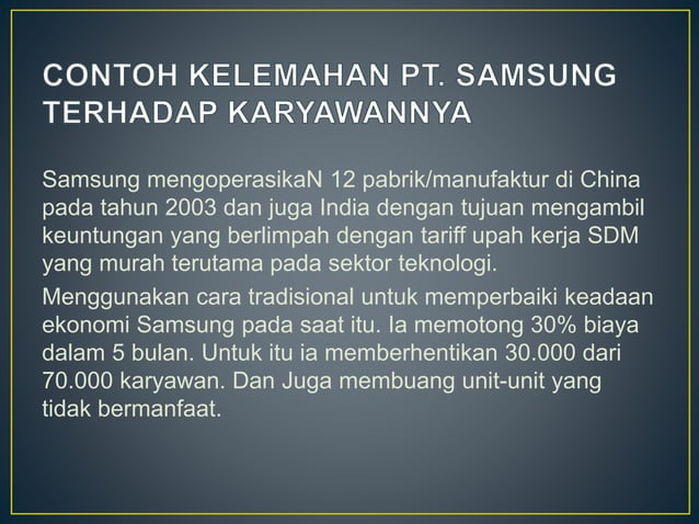 Manajemen SDM Samsung Internasional | PPTX