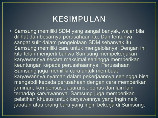 Manajemen SDM Samsung Internasional | PPTX