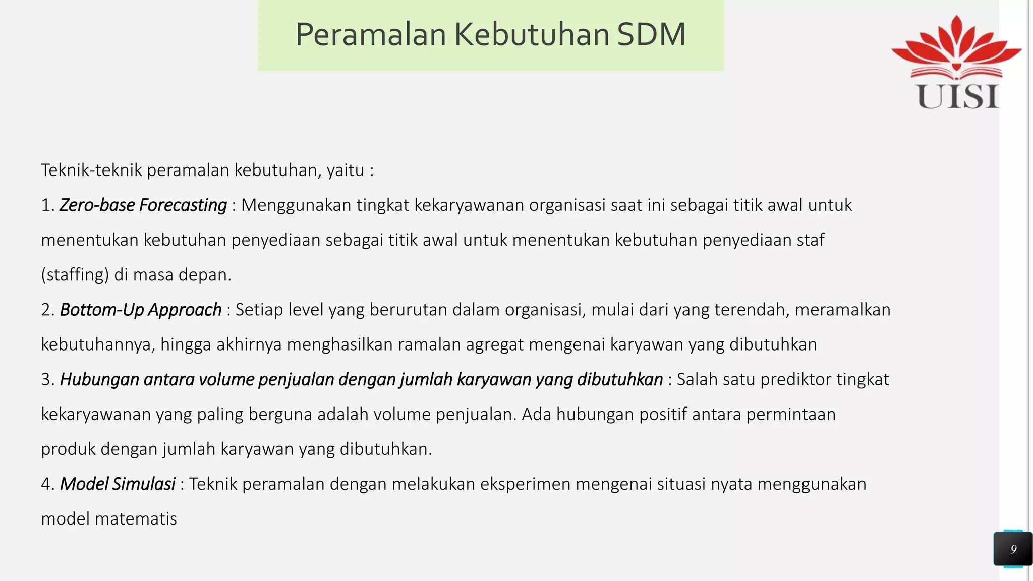 Manajemen sdm tentang perencanaan sdm | PPT