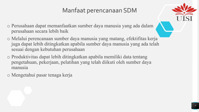 Manajemen sdm tentang perencanaan sdm | PPT