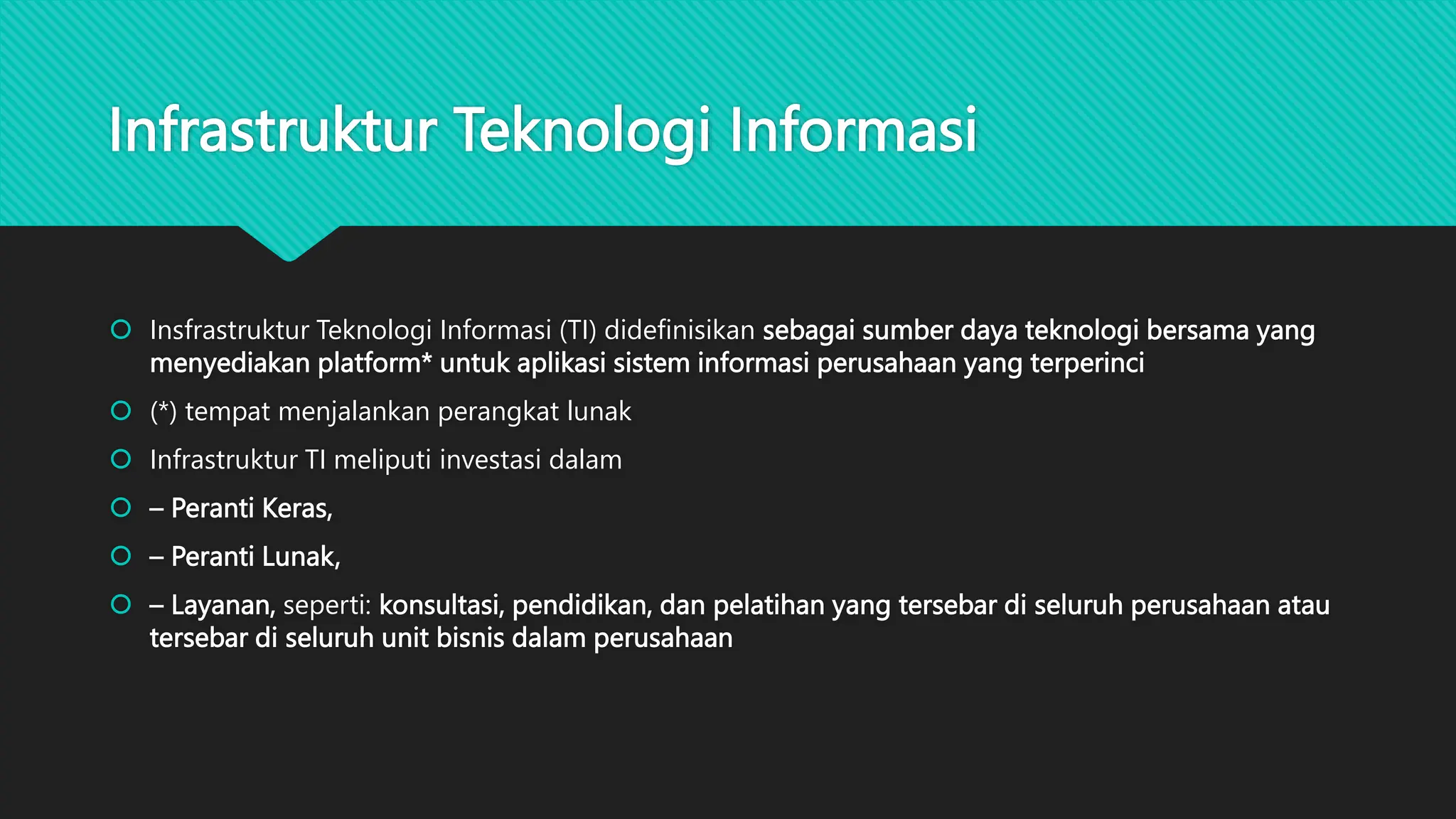 Manajemen Sistem Informasi, infrastruktur teknologi informasi | PPTX