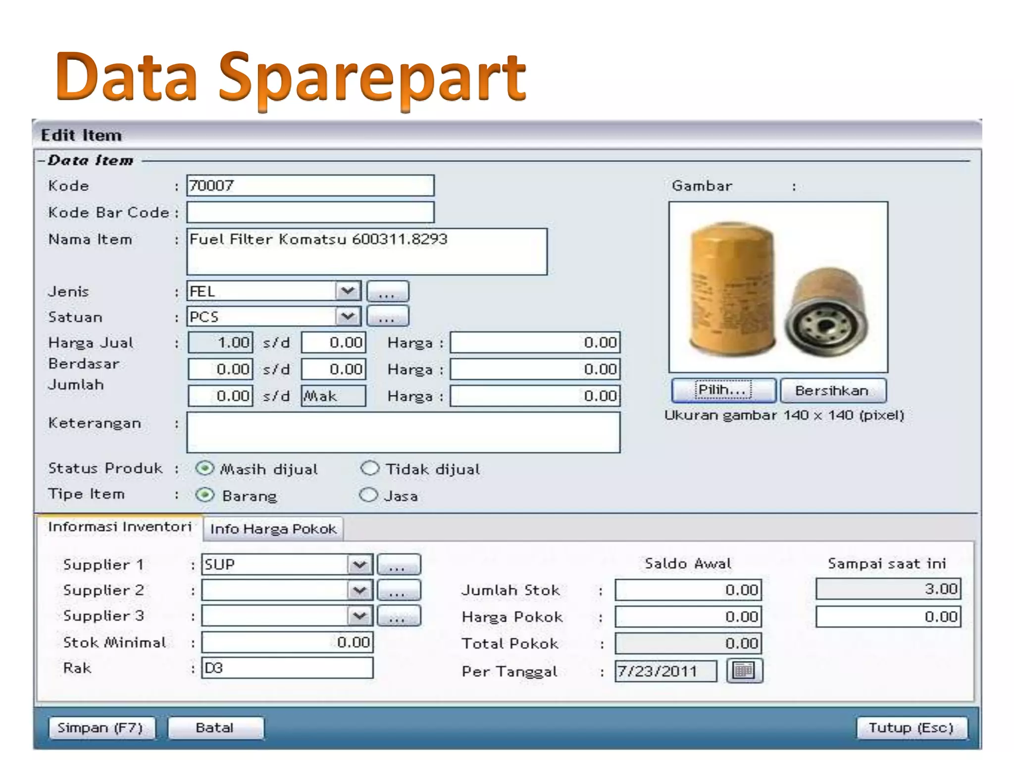 Manajemen sparepart - Membaca katalog dan mengenal sparepart sepeda ...
