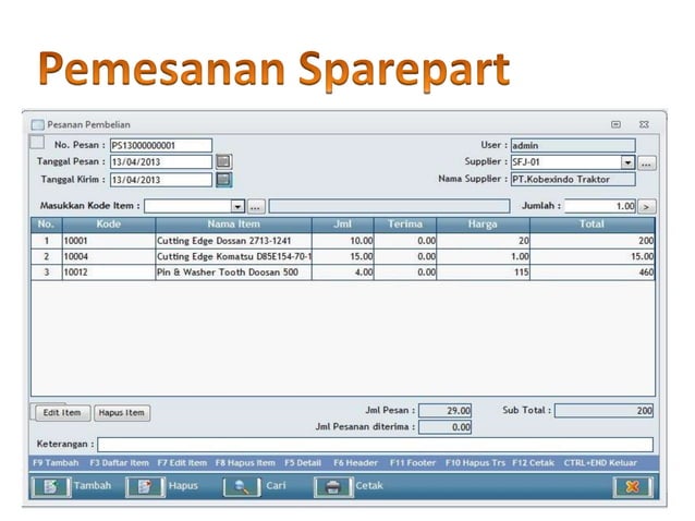 Manajemen sparepart - Membaca katalog dan mengenal sparepart sepeda ...