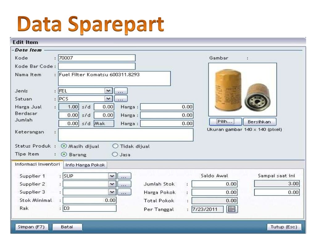 Manajemen sparepart - Membaca katalog dan mengenal sparepart sepeda m…