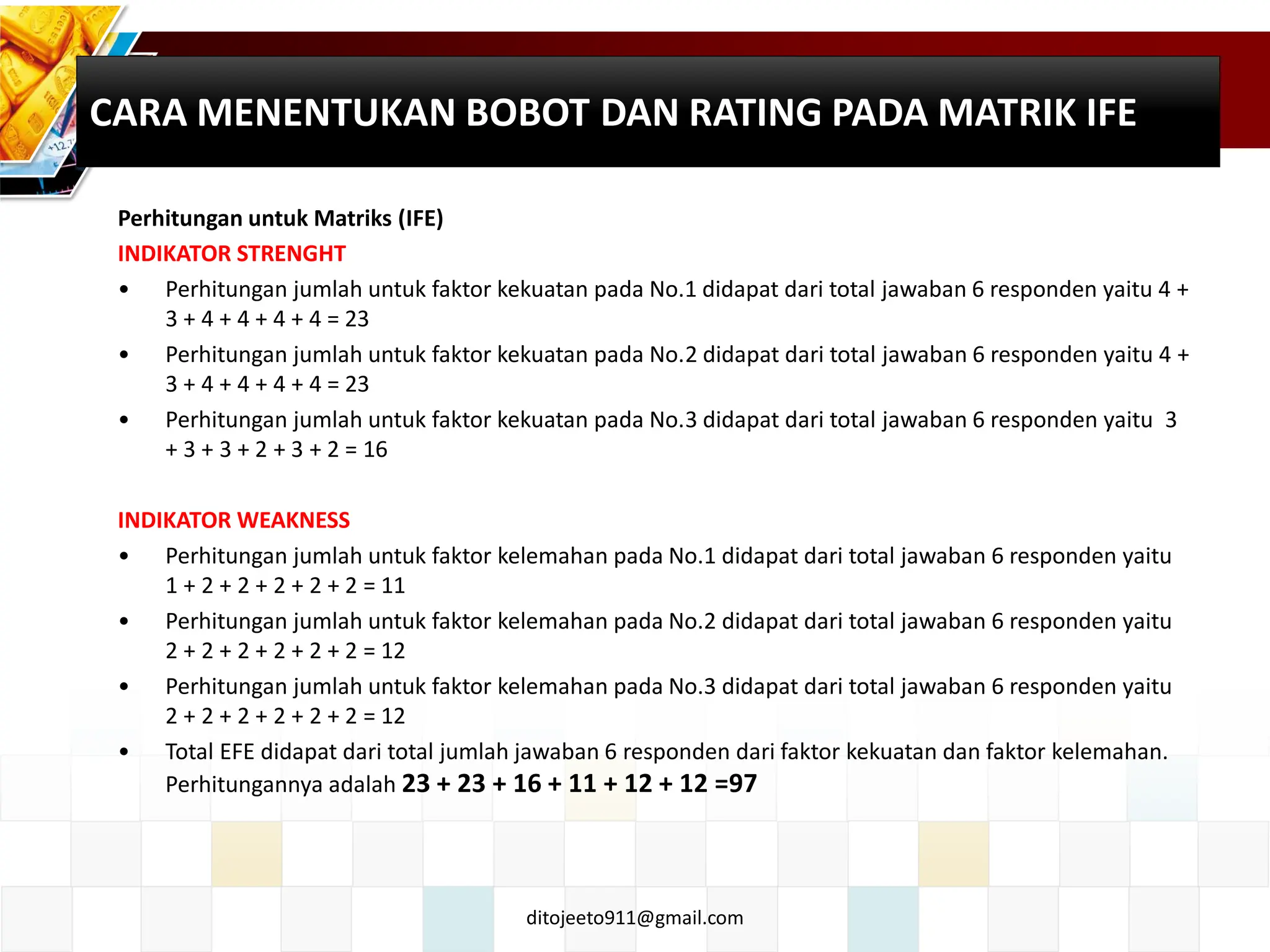 Manajemen Strategik (Pertemuan 5) Matriks IFE dan EFE.pdf