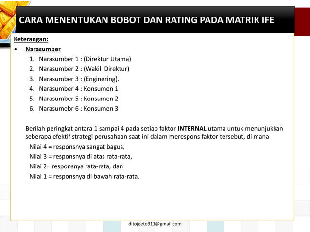 Manajemen Strategik (Pertemuan 5) Matriks IFE dan EFE.pdf