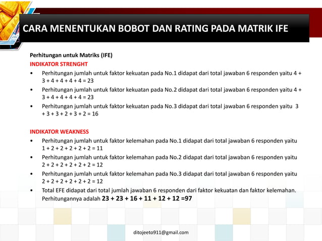 Manajemen Strategik (Pertemuan 5) Matriks IFE dan EFE.pdf
